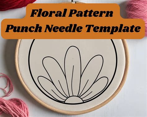 Punch Needle Patterns For Beginners Flower Punch Needle Pattern Punch