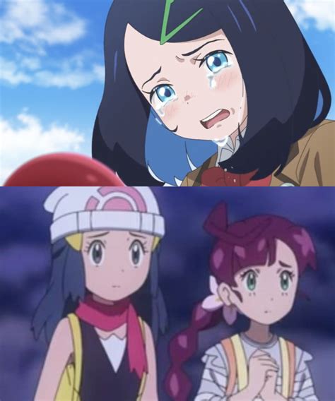 Dawn And Chloe Feel Bad For Liko By Timeless Piko On Deviantart