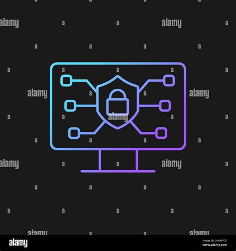 Online Safety Gradient Vector Icon For Dark Theme Stock Vector Image And Art Alamy