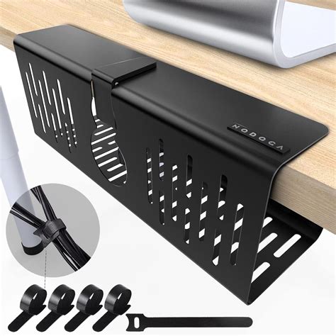 Nodoca No Drill Under Desk Cable Management Tray 14 Wire