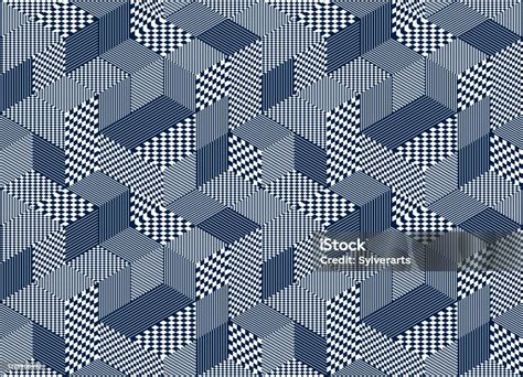 원활한 등방성 마름모꼴 검사기 기하학적 패턴 3d 큐브 벡터 타일링 배경 건축 및 구조 벽지 디자인 0명에 대한 스톡 벡터 아트 및 기타 이미지 Istock