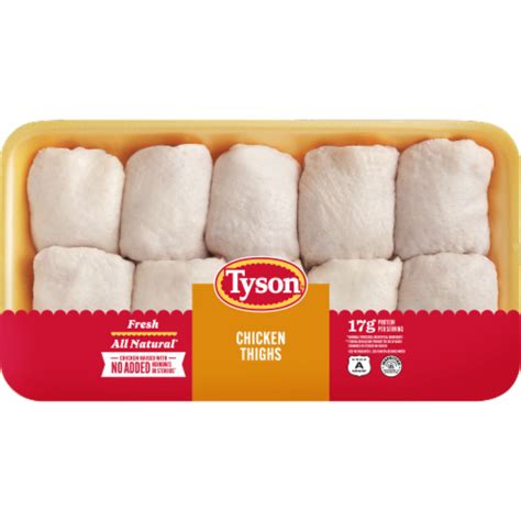 Tyson® All Natural Fresh Chicken Thighs 475 Lb Fred Meyer