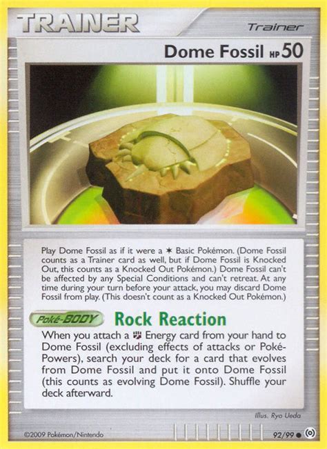 Dome Fossil Ar 92 Pokemon Tcg Pok Cards