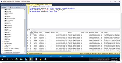 Siconet Base De Datos Dañada O Corrupta