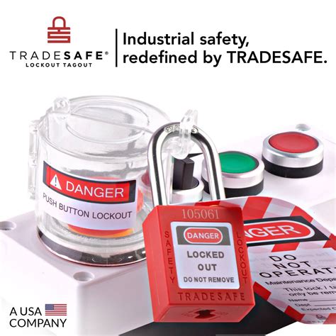 Round Push Button Cover Lockout 3 Piece Set Tradesafe