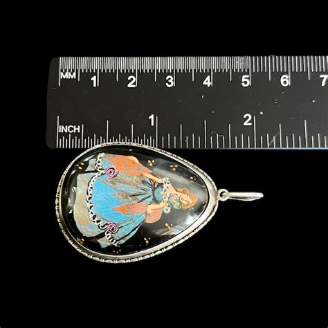 English Art Deco Morpho Butterfly Wing Pendant Anti Gem