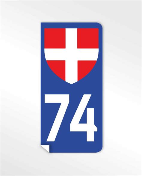 Stickers Autocollant Plaque D Immatriculation Voiture 74 Haute Savoie