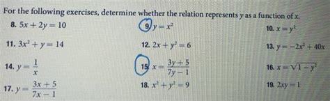 Solved For The Following Exercises Determine Whether The Chegg