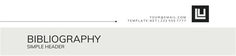 Free Simple Bibliography Header Template To Edit Online