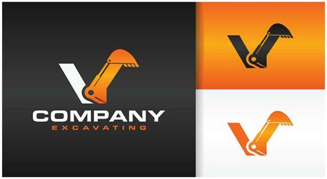 Excavator Letter V Logo 23553309 Vector Art At Vecteezy