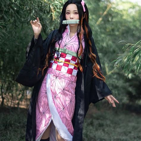 Cosplay Nezuko Kamado Costume Demon Slayer Entrez Dans La Peau De Nezuko Kamado Petite S Ur