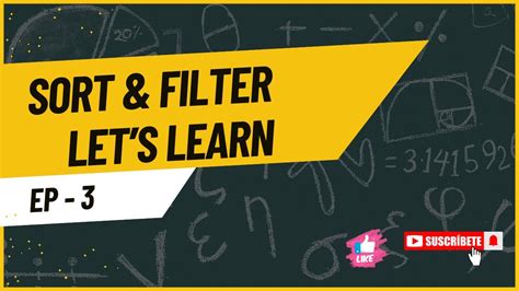 Ep 3 Sort And Filter Ii Excel For Beginner Spreadsheetmagic Microsoft