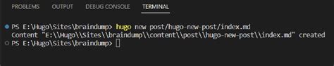 Create A New Post In Hugo