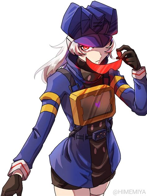 Safebooru 1girl Black Gloves Black Shorts Blue Headwear Blue Jacket