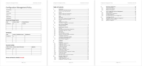 Configuration Management Policy Template Annex A Control 89