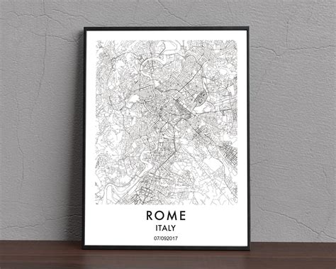 Custom City Map Any City Map Custom Map Poster Personalized Map