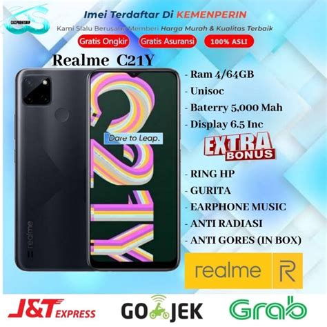 Jual Realme C21Y Ram 4GB Rom 64GB 3 32 4 64 Garansi Resmi Realme 1 Tahun Shopee Indonesia