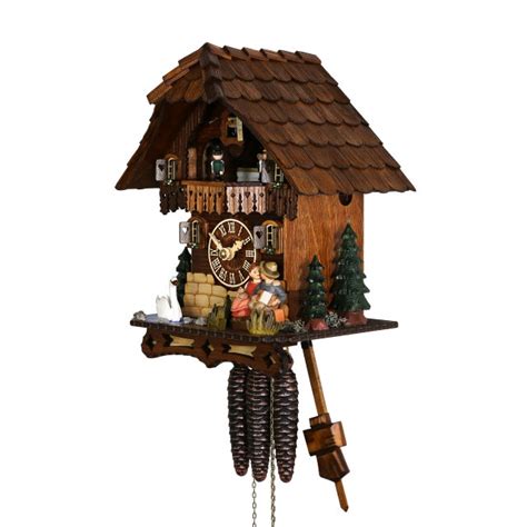 Chalet 1 Day Musical Black Forest House Cuckoo Clock With Moving Kissi