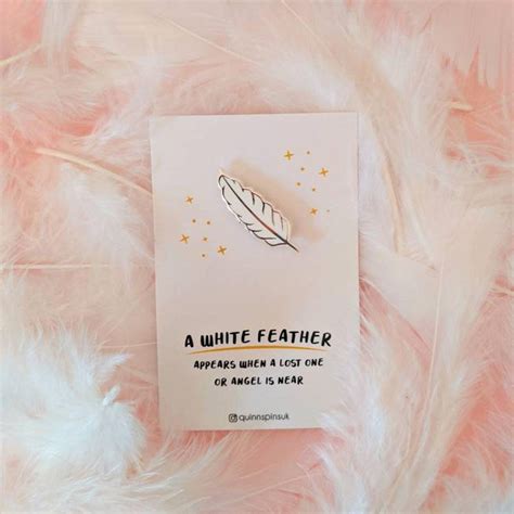 Bereavement Ts The White Feather Enamel Pin Badge Quinnspins
