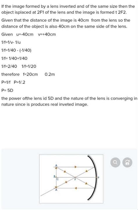 a convex lens forms a real inverted and same sized image as the object