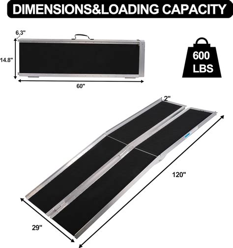 Rampa Plegable Para Silla De Ruedas De Pies Capacidad De Libras Rampa Plegable De