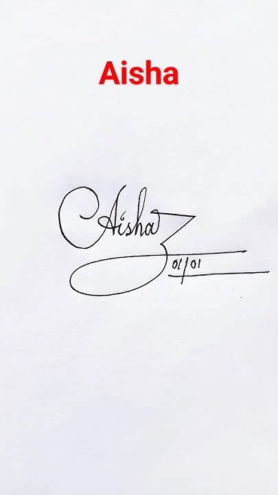 Requested Signature Aisha Sk Cursive Art Youtube