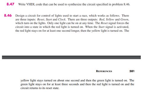 Solved 847 Write Vhdl Code That Can Be Used To Synthesize