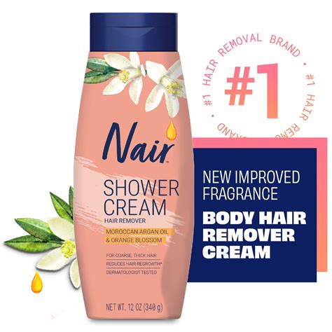 Nair Shower Cream Hair Remover Moroccan Argan Oil And Orange Blossom