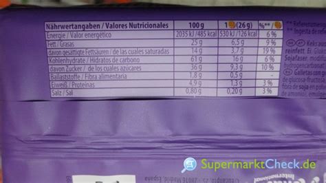 Milka Cookies Sensations Preis Angebote Kalorien Nutri Score