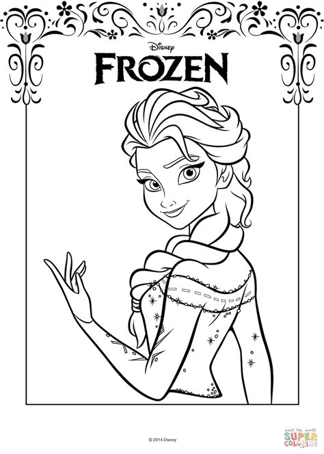Dibujo De Elsa De La Película Frozen Para Colorear Dibujos Para
