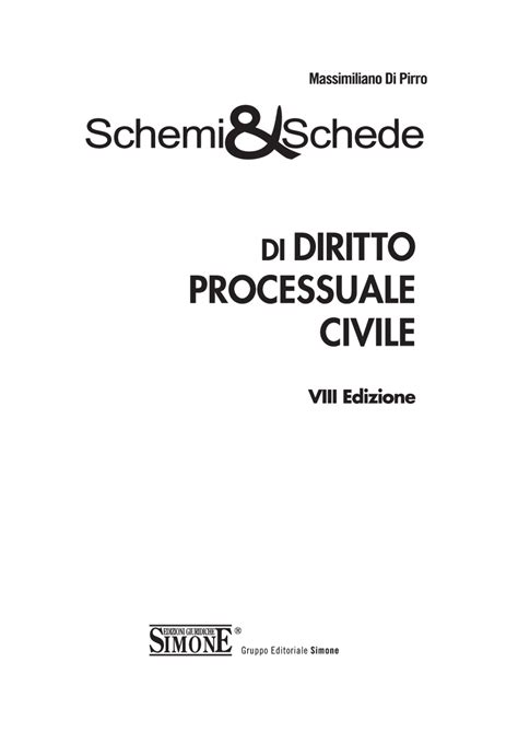 Schemi Di Procedura Civile Simone Docsity