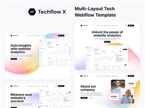 Techflow X Website Page Template For Webflow