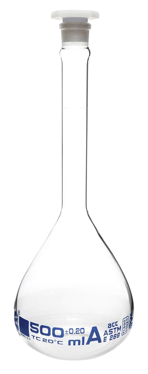 Eisco Volumetric Flask Ml Astm Class A Tolerance Ml
