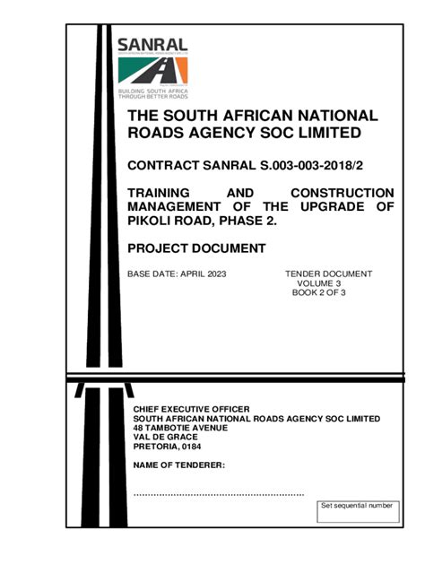 Fillable Online Contract Sanral S Fax Email Print Pdffiller