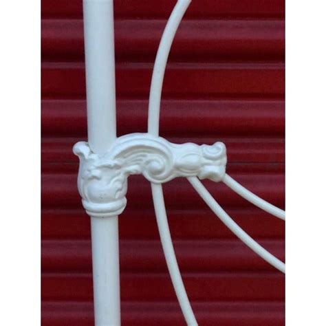 Vintage Mid 20th Century Elliotts Design White Enamel Wrought Iron