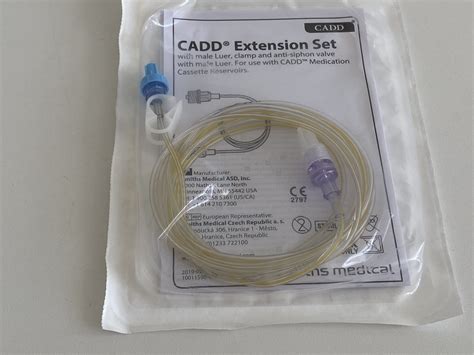 New Smiths Medical Box Of 12 Cadd Yellowstriped 21 7105 24 Exp2027 07