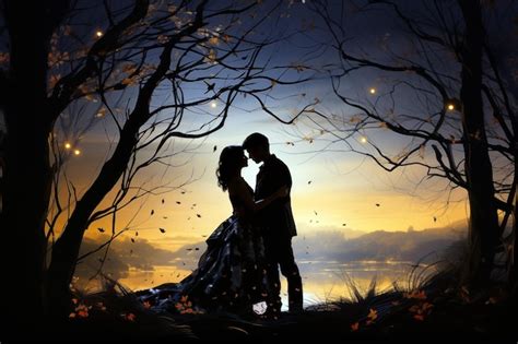 Premium Photo Moonlit Night Romance On Valentines Day