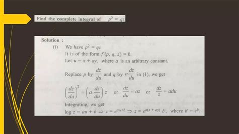 Applications Of First Order Non Linear Partial Differential Equation PPT