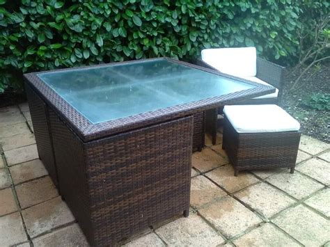 Rattan Cube Garden Table And Chairs In Wickford Essex Gumtree