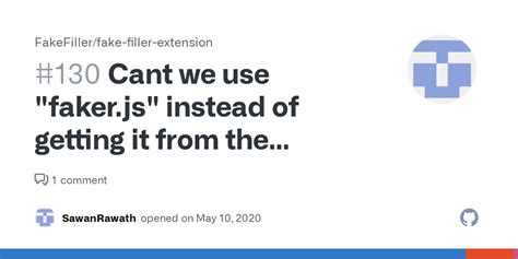 Cant We Use Fakerjs Instead Of Getting It From The Dummy Datats