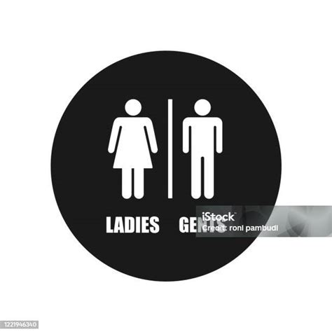 화장실 아이콘 트렌디 한 평면 디자인의 남성과 여성 화장실 아이콘 가정의 방에 대한 스톡 벡터 아트 및 기타 이미지 가정의 방 가족 개념 Istock