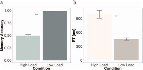Memory Performance And Cognitive Load Manipulation A Memory Accuracy