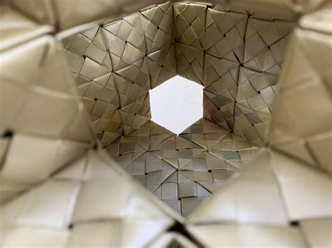 Octahedron Polyhedral Tower In Paper Engineering Origami Structure