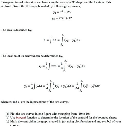 Solved In Matlab Please Two Quantities Of Interest In Mechanics Are
