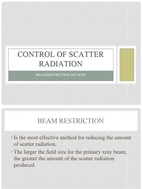 Beam Restriction Pdf Aperture X Ray