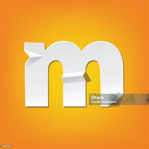 M 소문자 배 영어 알파벳 새로운 디자인 3차원 형태에 대한 스톡 벡터 아트 및 기타 이미지 3차원 형태 개념 개념과 주제 Istock