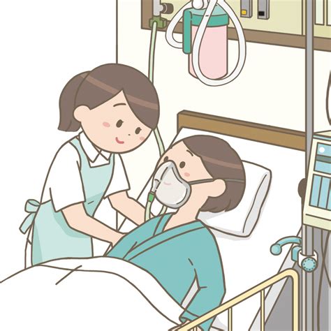 手術後の患者の対応をする看護師イラスト🎨【フリー素材】｜看護roo カンゴルー
