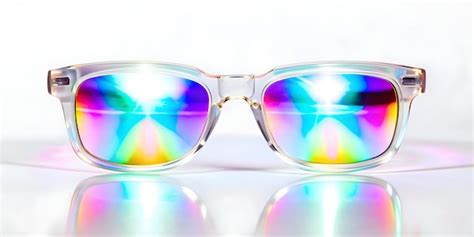 Futuristic 3d Holographic Glasses With Glowing Lenses Concept Ambient
