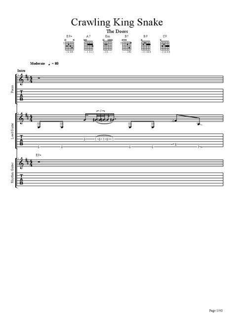 Crawling Guitar Chords