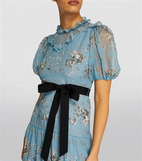 Erdem Silk Floral Midi Dress Harrods Ca
